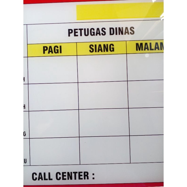 Jual Papan Jadwal Tim Bencana ( CODE RED ) | Shopee Indonesia