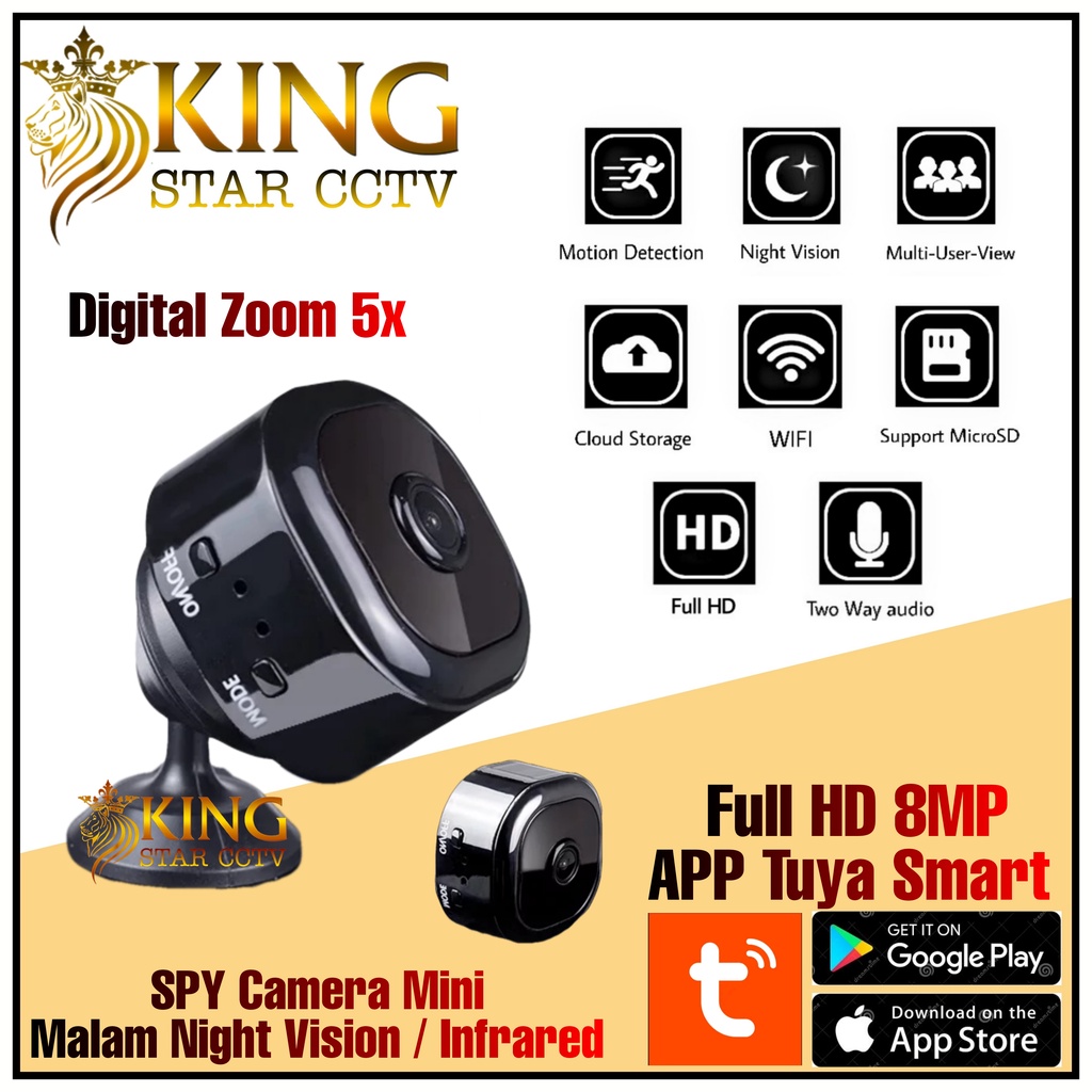 Jual CCTV Mini Camera Tuya Smart Camera Wifi Hd 1080P Micro Kamera ...
