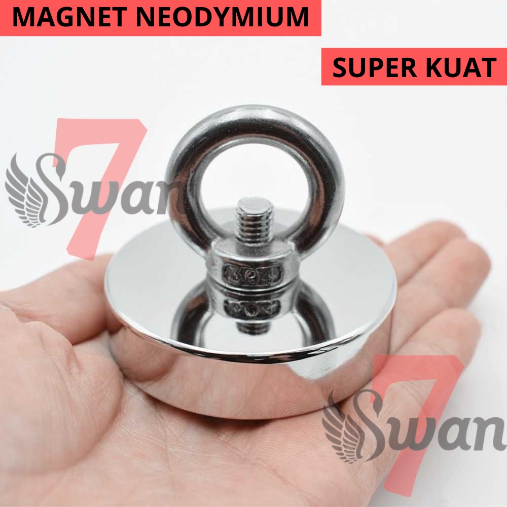 Jual Magnet Neodymium Super Kuat Model Bulat 48mm 50-100KG | Shopee ...