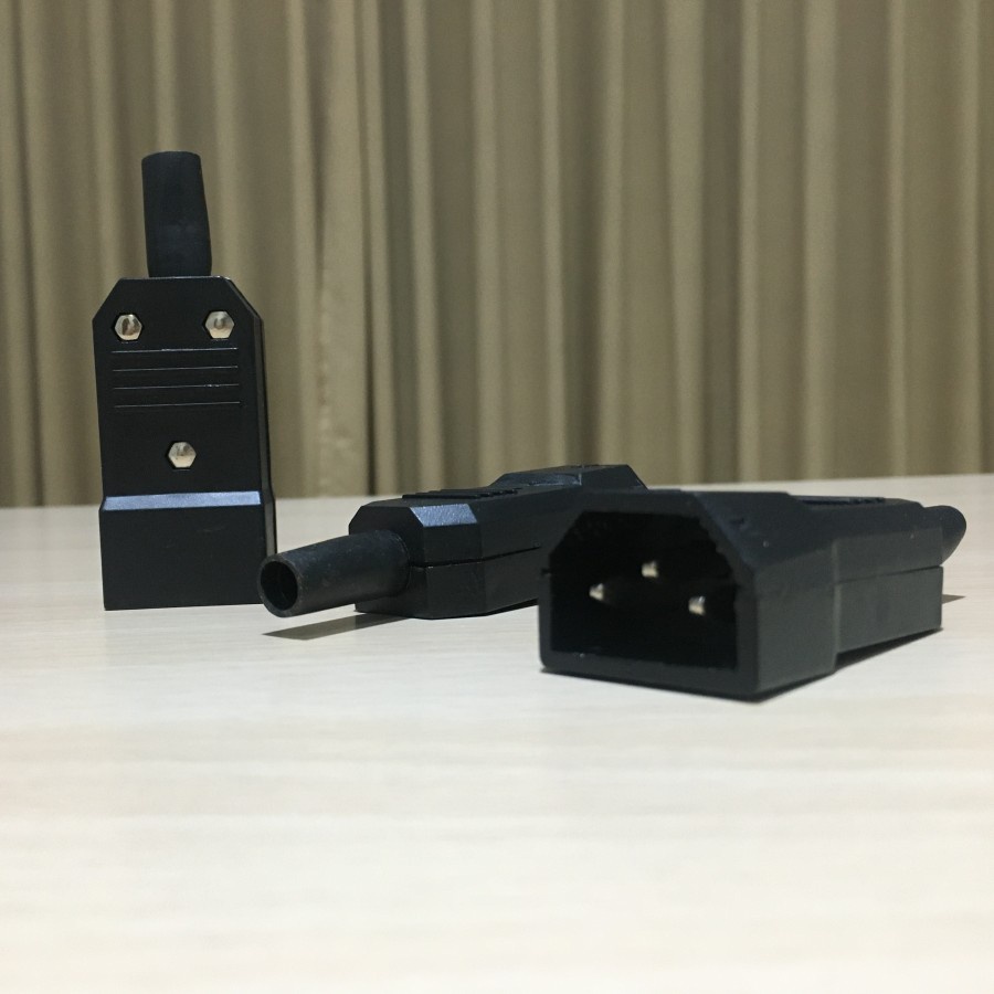 Jual JACK SOCKET SOKET AC KOMPUTER CPU POWER MALE BUNTUT PLASTIK COWOK ...
