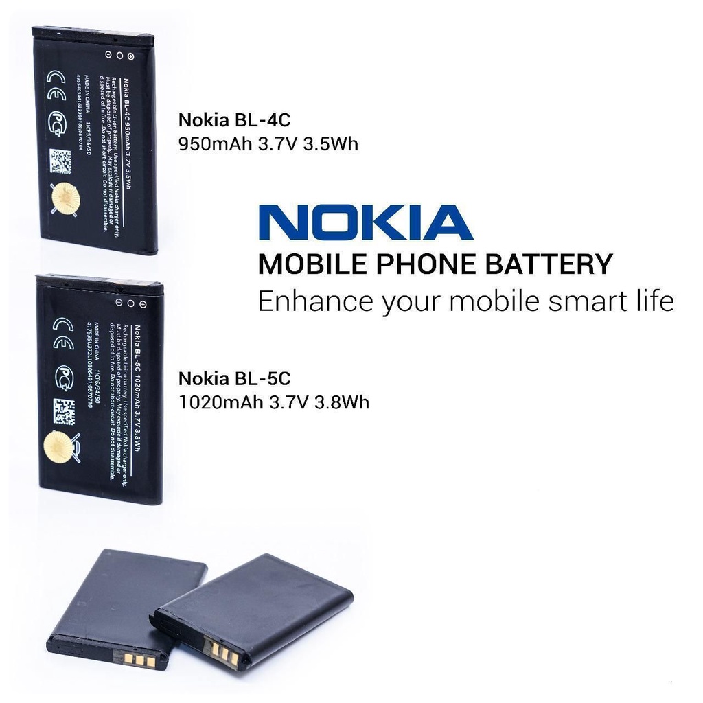 Jual Baterai Battery Batt NOKIA BL 4C DAN 5C Microsfot Black Editon NON PACKING ORIGINAL ...
