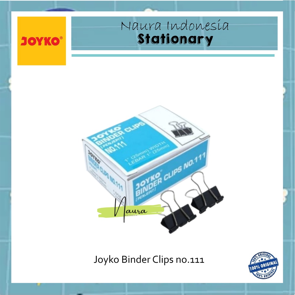 Jual Joyko Binder Clips no.111 | Penjepit Kertas Joyko no.111 | Binder ...