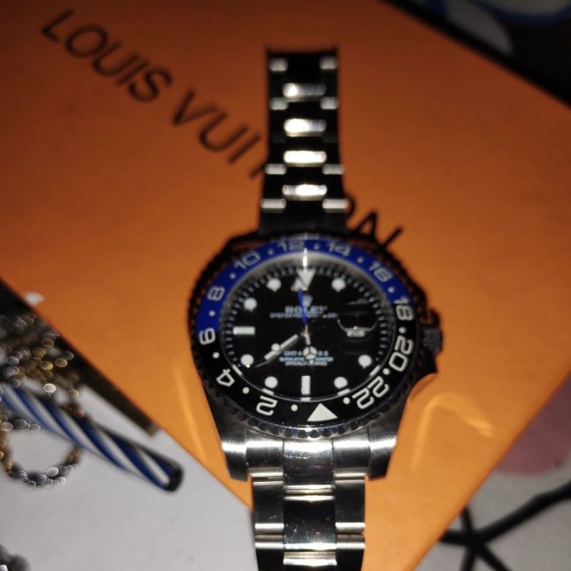 Jual ROLEX GMT MASTER II SILVER BLUE HITAM | Shopee Indonesia