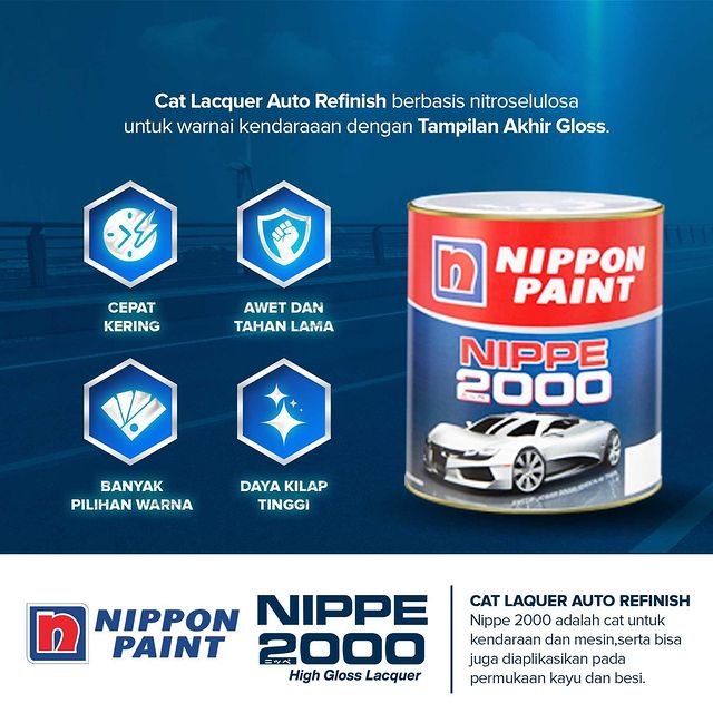 Jual cat duco NC lacquer Nippe 2000 Nippon Paint high gloss automotive refinish kilap cepat ...