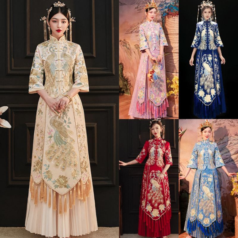 Jual Realpic CHW-78 S-6XL Cheongsam sangjit impor gaun sangjit pakaian ...