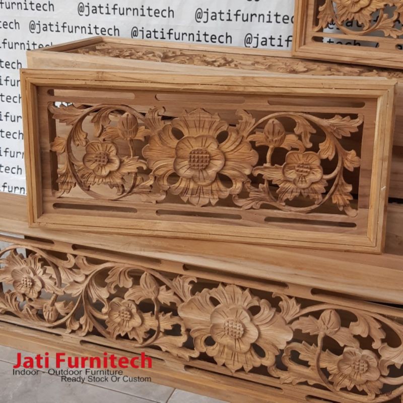 Jual Roster Ukir Kayu Jati 65x30 | Shopee Indonesia
