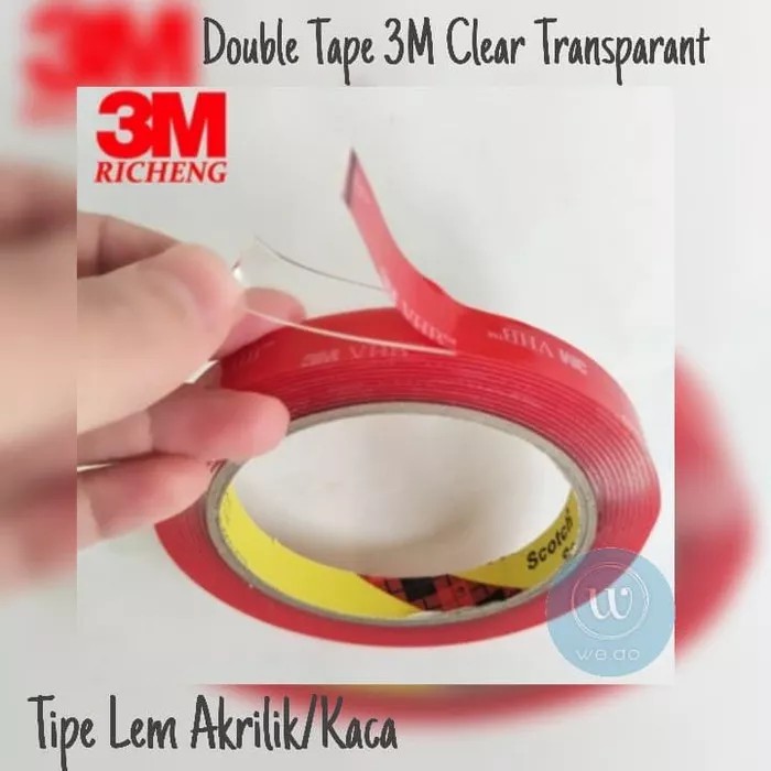 Jual 3M Double Tape Clear Transparant Lem Kaca Bening Dobel Perekat ...
