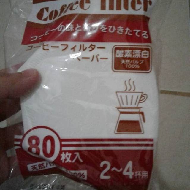 Jual KYOWA filter kopi 80pc coffee filter warna putih kertas saringan ...