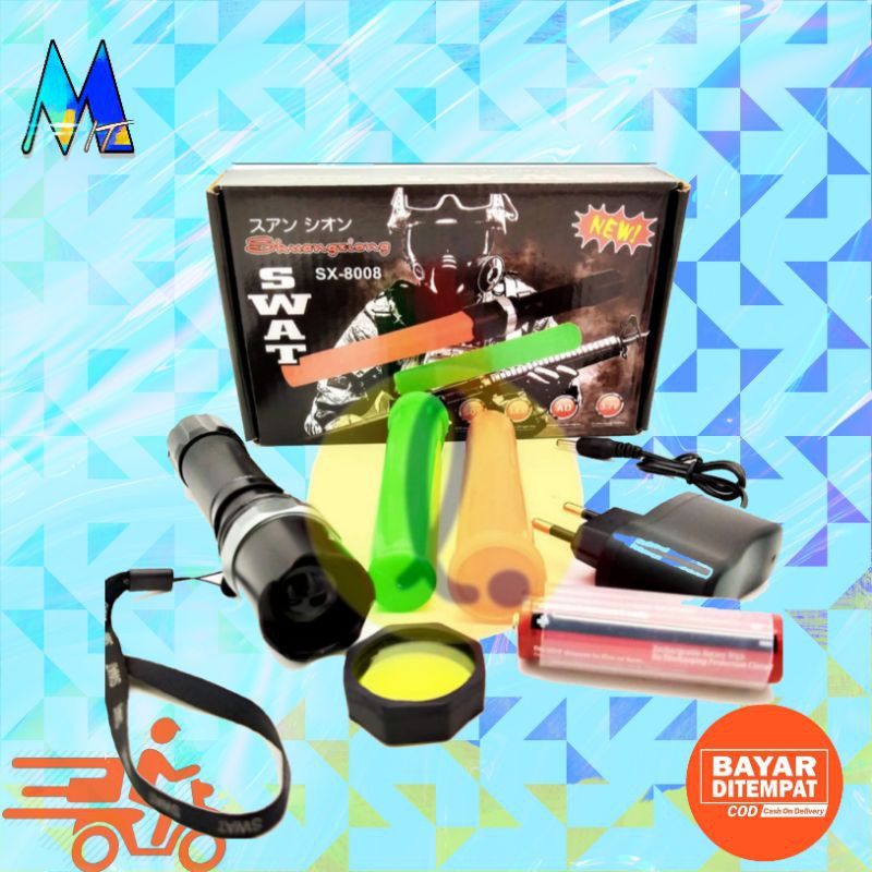 Jual Senter SWAT Police 2 lalin / double cone Senter Lalu Lintas ...
