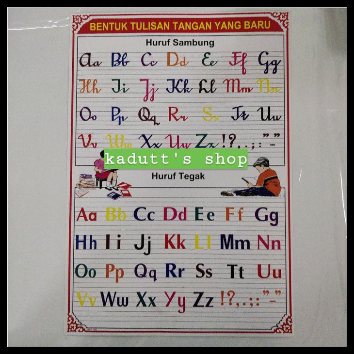 Jual POSTER EDUKASI BELAJAR MENULIS TULIS HURUF SAMBUNG LEPAS MAINAN ...