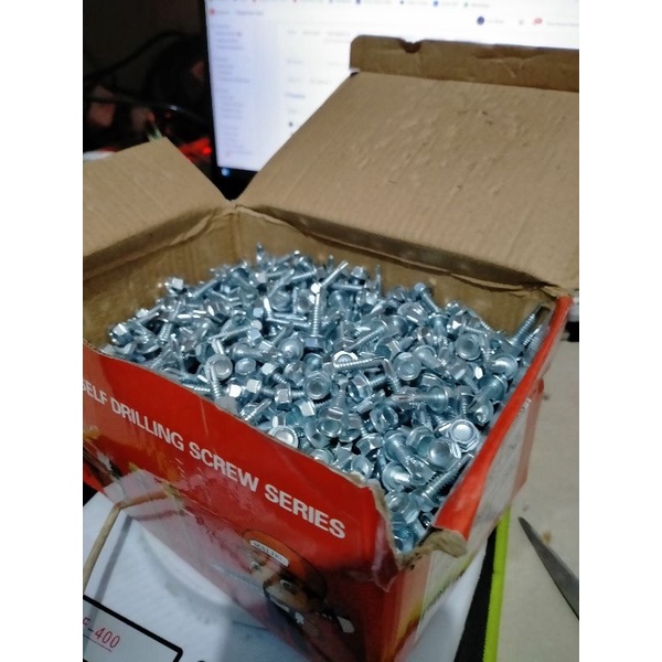 Jual sekrup baja ringan 10 x 19 1dus isi +-1000pcs baut baja ringan 19 ...