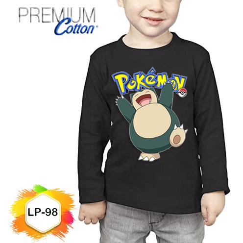 Jual Kaos Pokemon Lengan Panjang Anak Katun 24s Premium Original #LP-98 ...