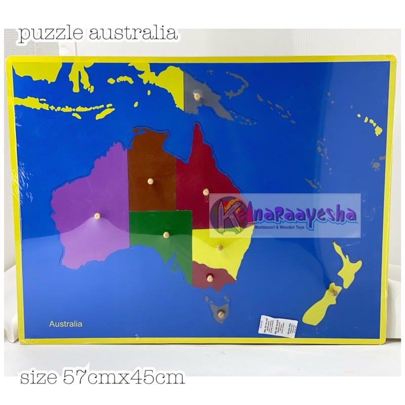 Jual Puzzle peta Benua Montessori / Continent Map puzzle (with control ...