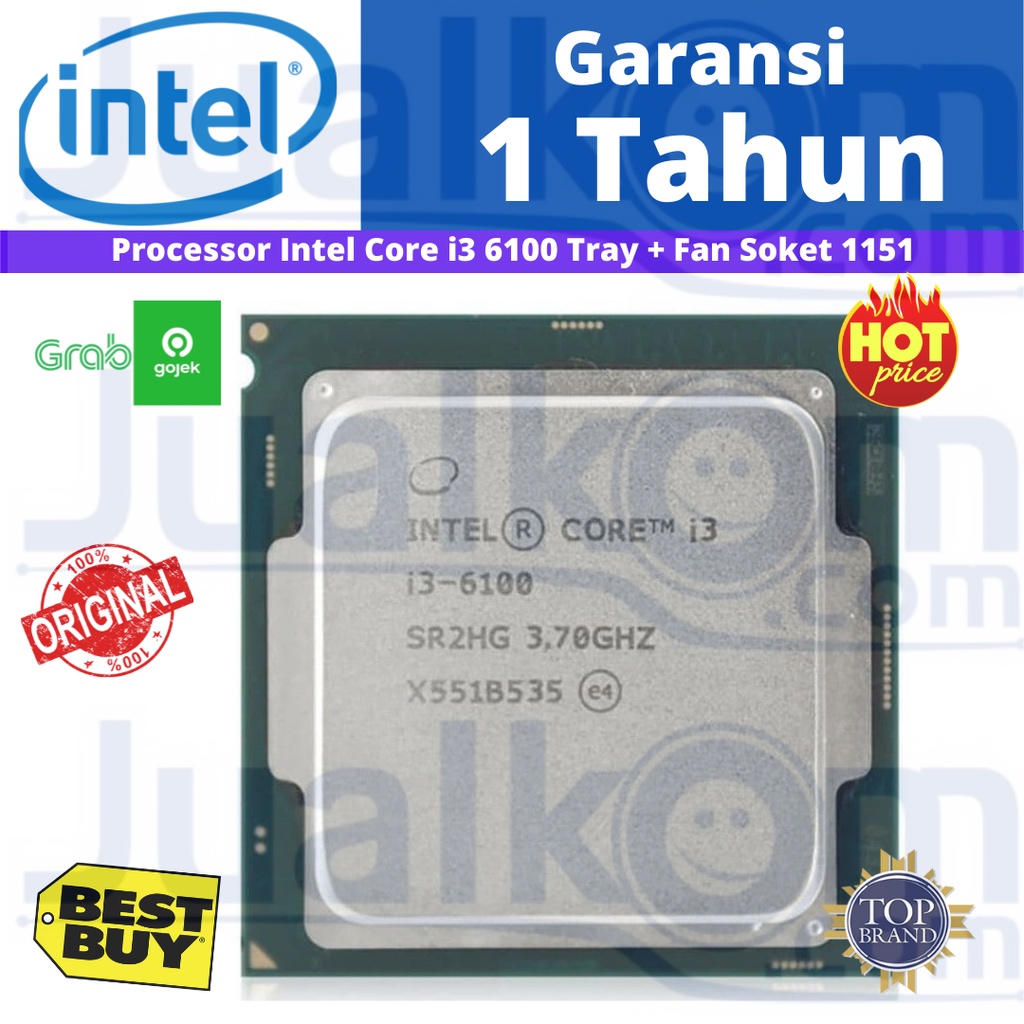 Jual Processor Intel Core i3-6100 Tray Socket LGA 1151 + Fan | Shopee Indonesia