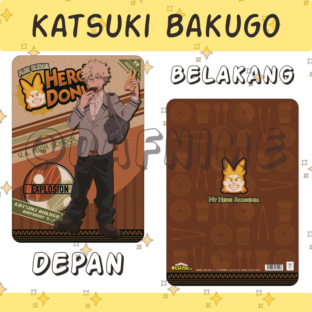 Jual PHOTOCARD ANIME BOKU NO HERO ACADEMIA BNHA HERO DONUT EDITION ...