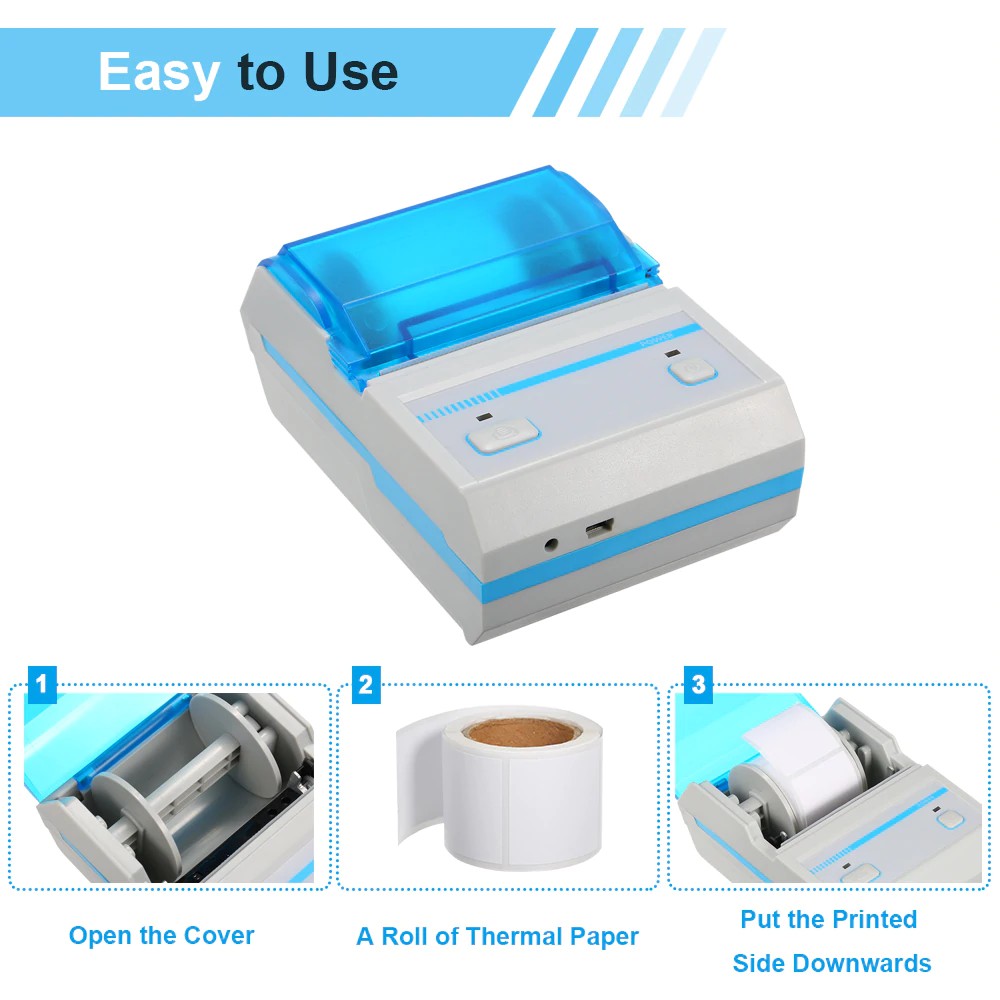 Jual Wireless 58mm BT Direct Qr Code Sticker Clothing Printer Barcode ...