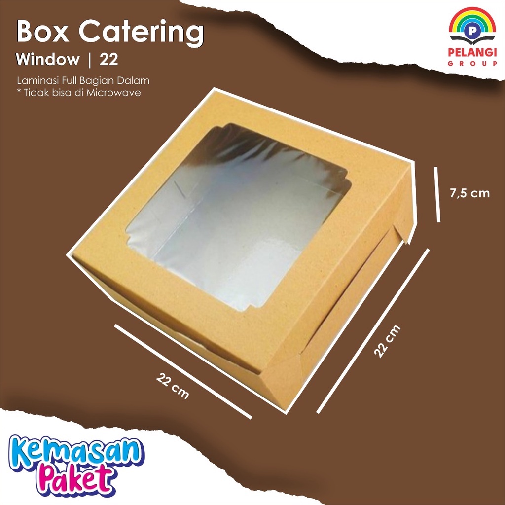 Jual BOX CATERING 22 x 22 KOTAK NASI KERTAS BOX | Shopee Indonesia