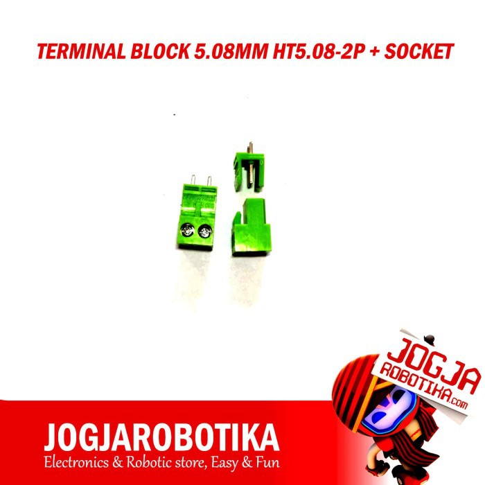 Jual TERMINAL BLOCK 5.08MM HT5.08-2P + SOCKET | Shopee Indonesia