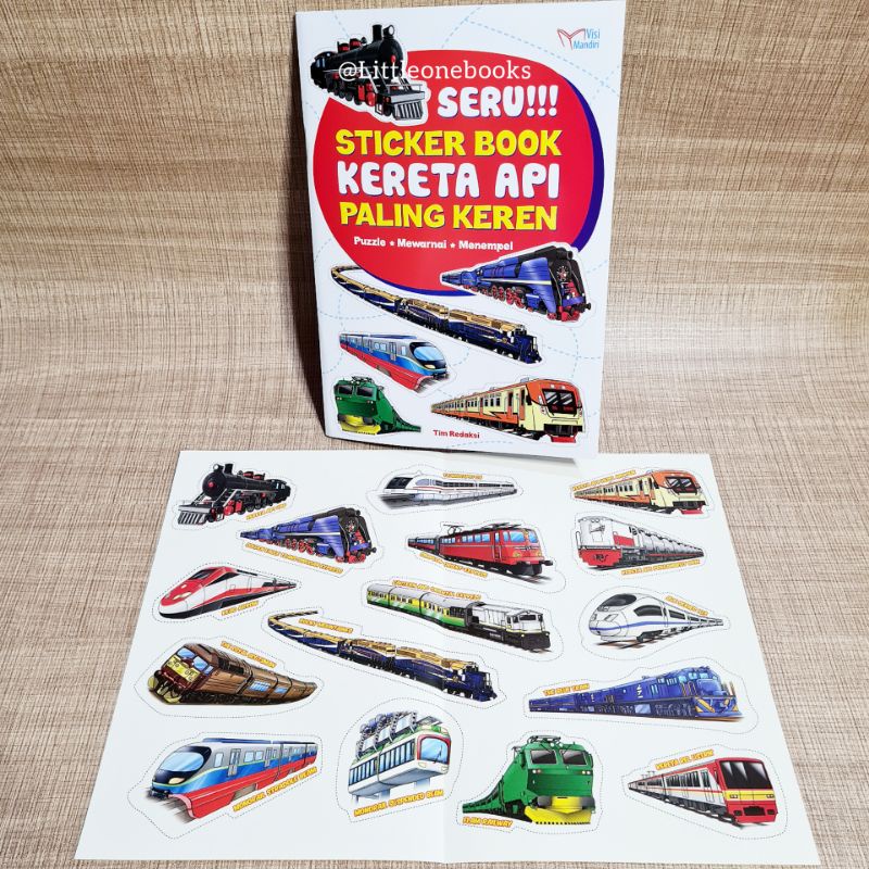 Jual SERU!!! STICKER BOOK KERETA API PALING KEREN / buku stiker kereta ...