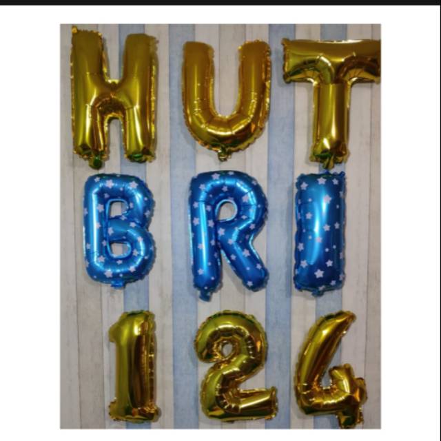 Jual BALON HURUF BALON ANGKA HUT BRI 124 | Shopee Indonesia