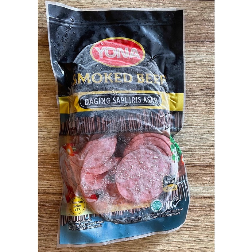 Jual SMOKED BEEF YONA 250GR / DAGING ASAP SAPI FROZEN | Shopee Indonesia