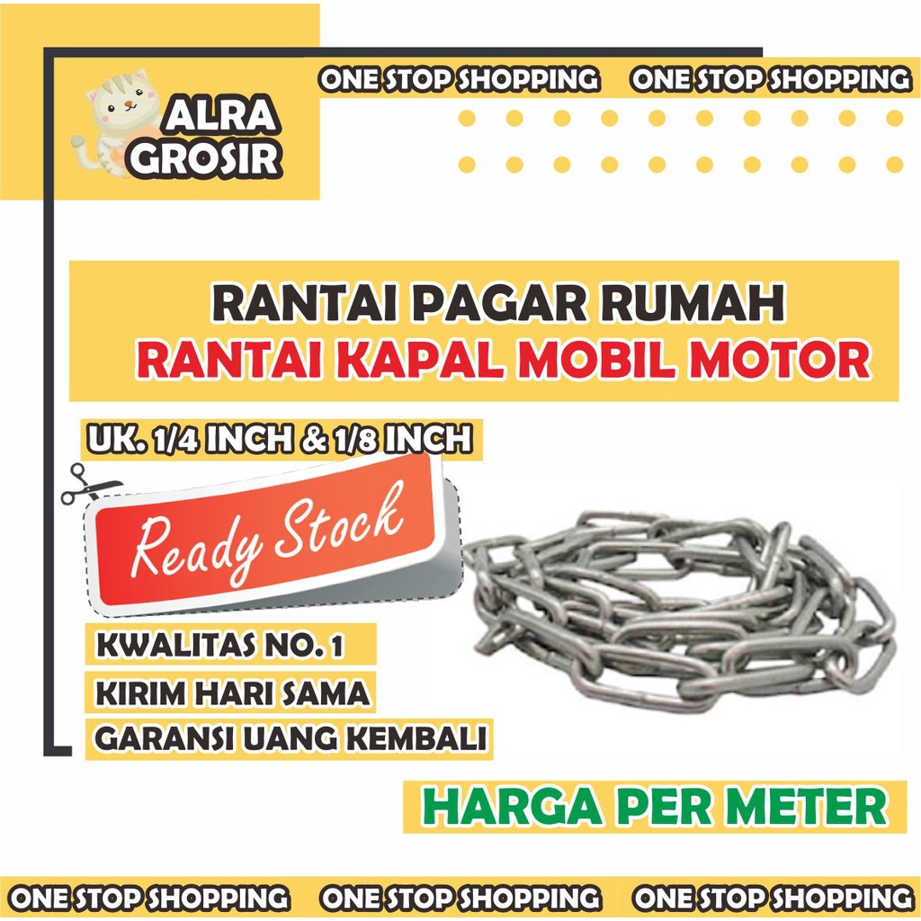 Jual RANTAI BESI PAGAR RUMAH RANTAI KAPAL MOBIL MOTOR HEWAN PELIHARAAN ...