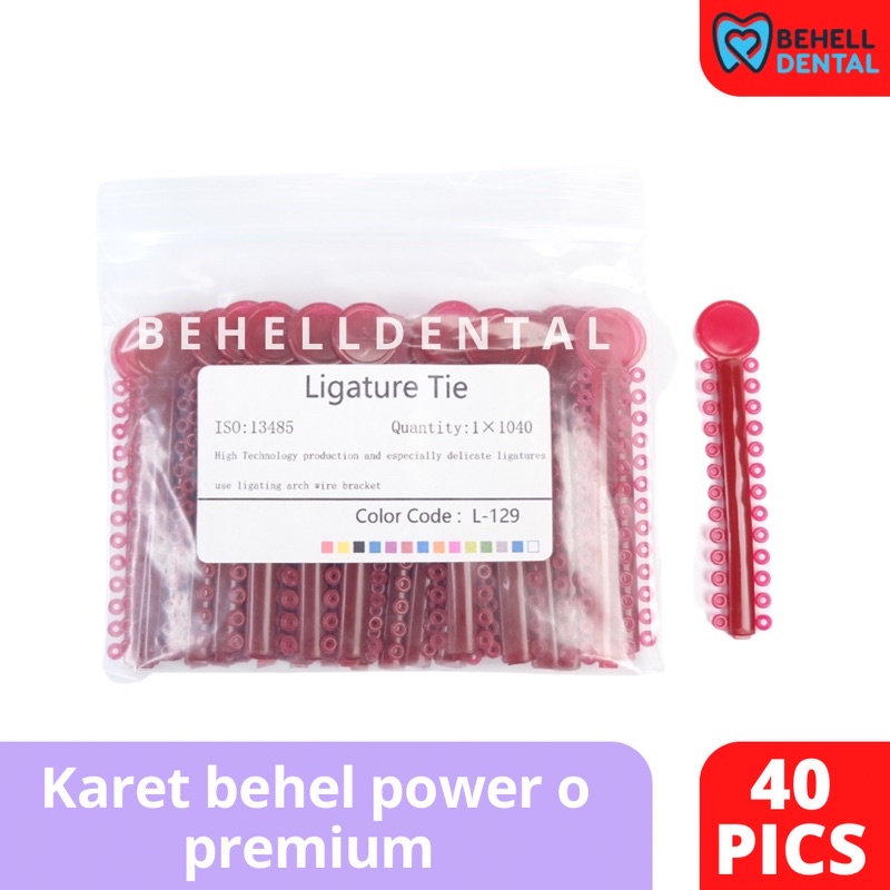 Jual 1 PACK ISI 40 PICS TEBAL KARET BEHEL MOTIF POWER O PREMIUM ORIGINAL Warna MAROON MARON ...