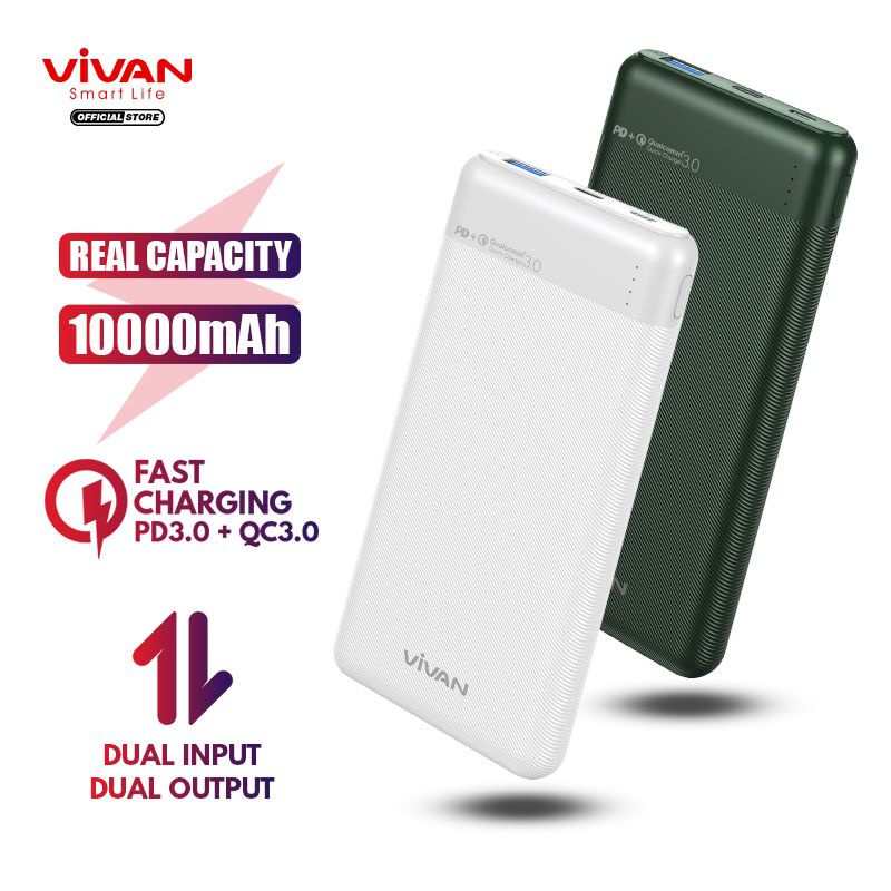 Jual VIVAN Power Bank VPB-M10 10000mAh Powerbank 2 Input 2 Output ...
