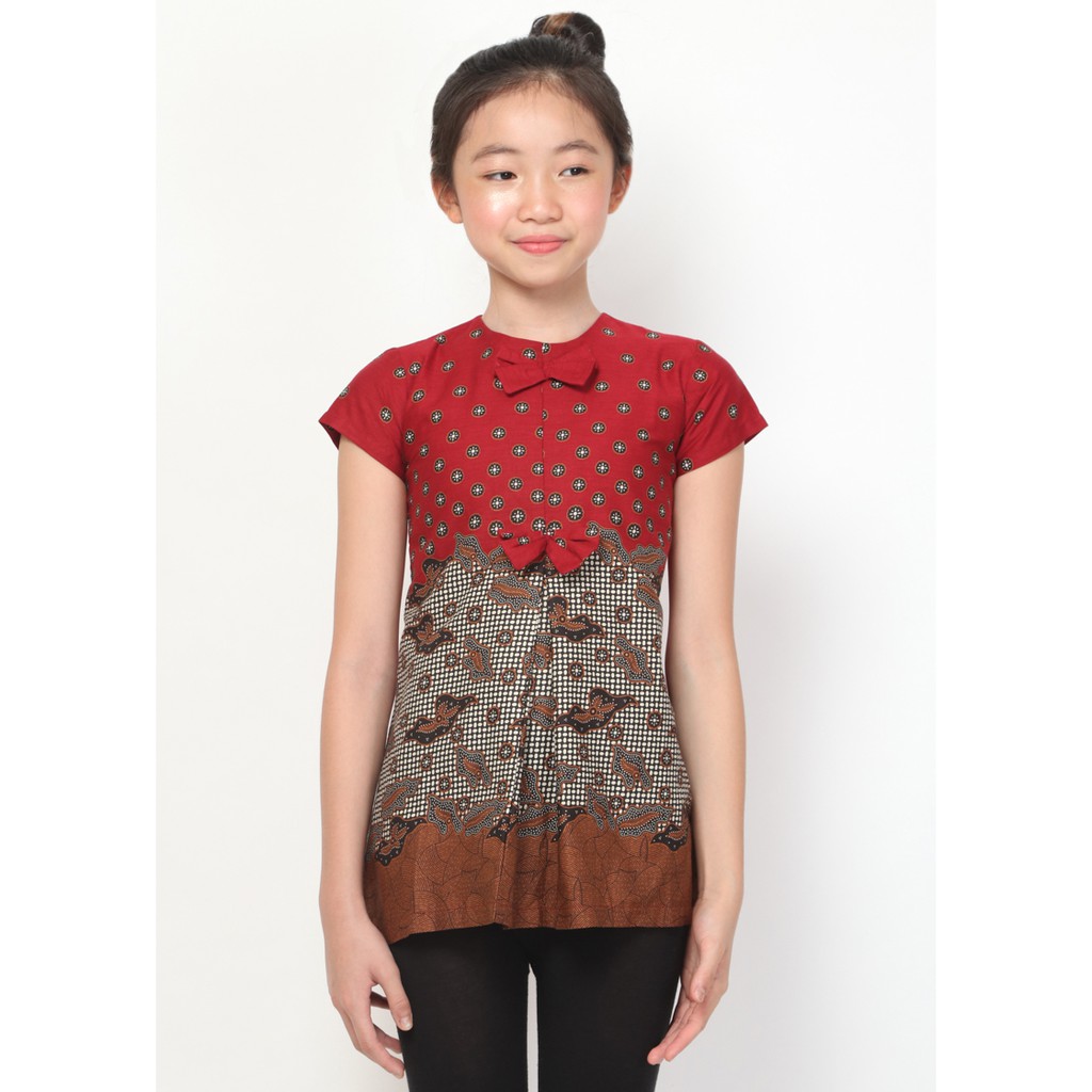 Jual Arjuna Weda Sackdress Batik Anak Teruntum Beras - Merah | Shopee ...