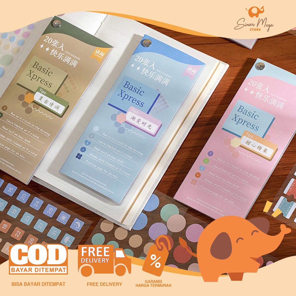 Jual Basic Express Colorful Label Stickers / Sticker Stiker Label ...