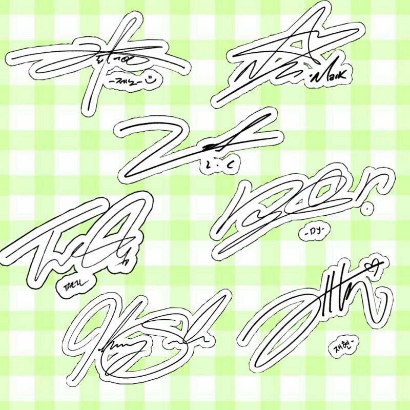 Jual Sticker Transparan NCT ALL MEMBER Signature Sign Tanda Tangan TTD ...