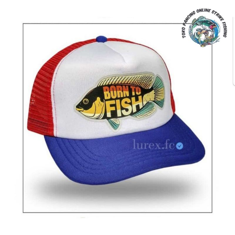 Jual Topi mancing Born To Fish | Shopee Indonesia