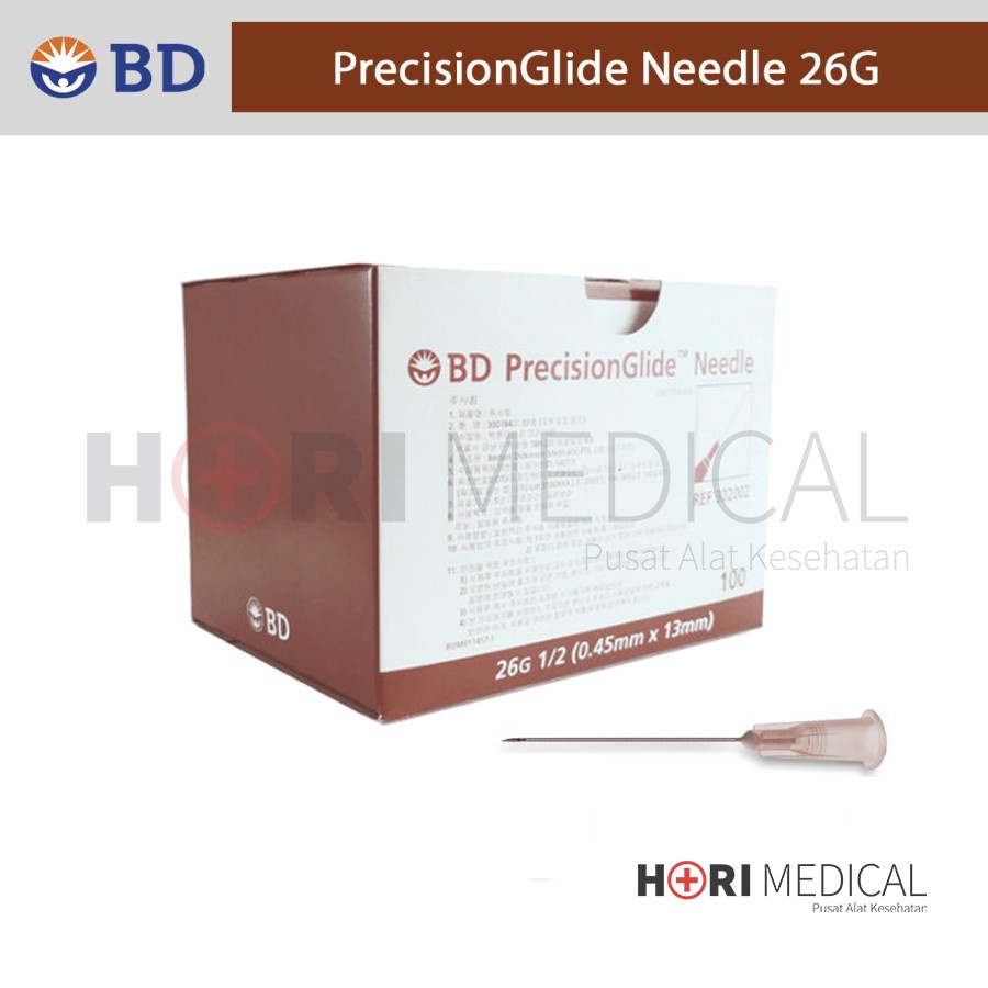 Jual BD Precision Glide / BD Needle isi 100'S 18G 23G 30G 24G 25G 26G | Shopee Indonesia