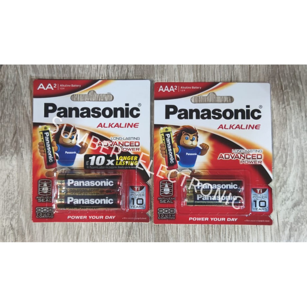 Jual Battery PANASONIC Red Alkaline AAA (LR03T/2B) dan AA (LR6T/2B ...