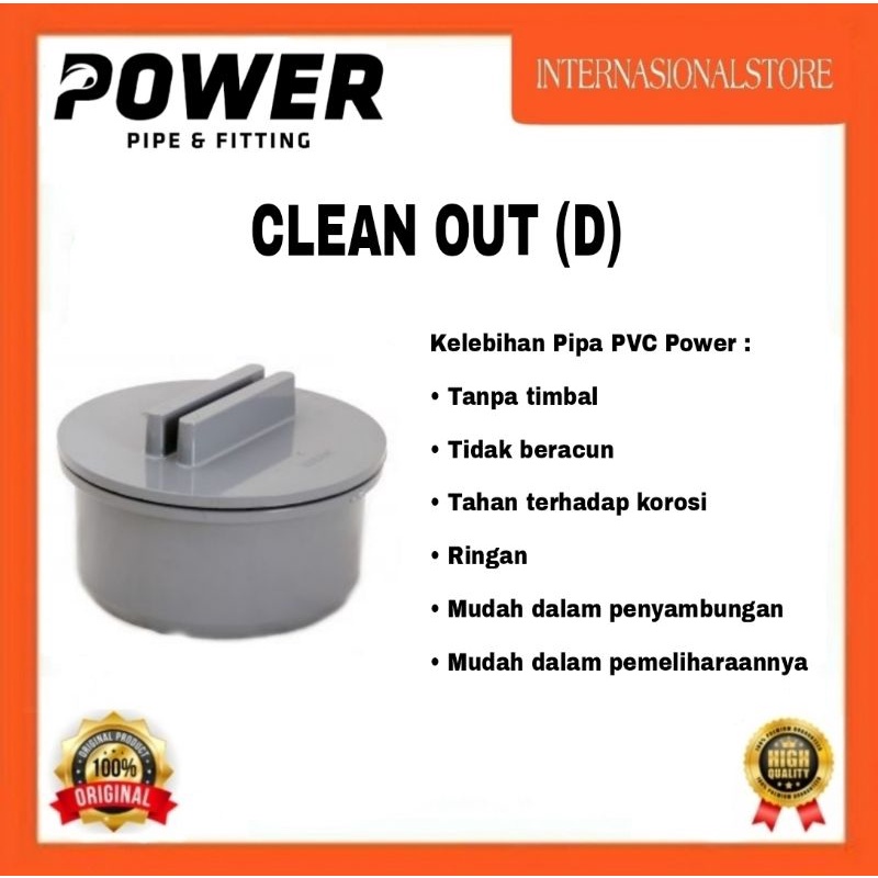 Jual clean out Fitting Pipa PVC Power D | Shopee Indonesia