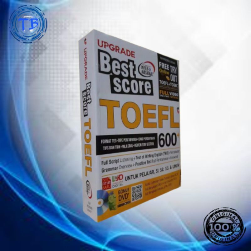 Jual BUKU TOEFL TOEIC UPGRADE BEST SCORE TOEFL 600 | Shopee Indonesia