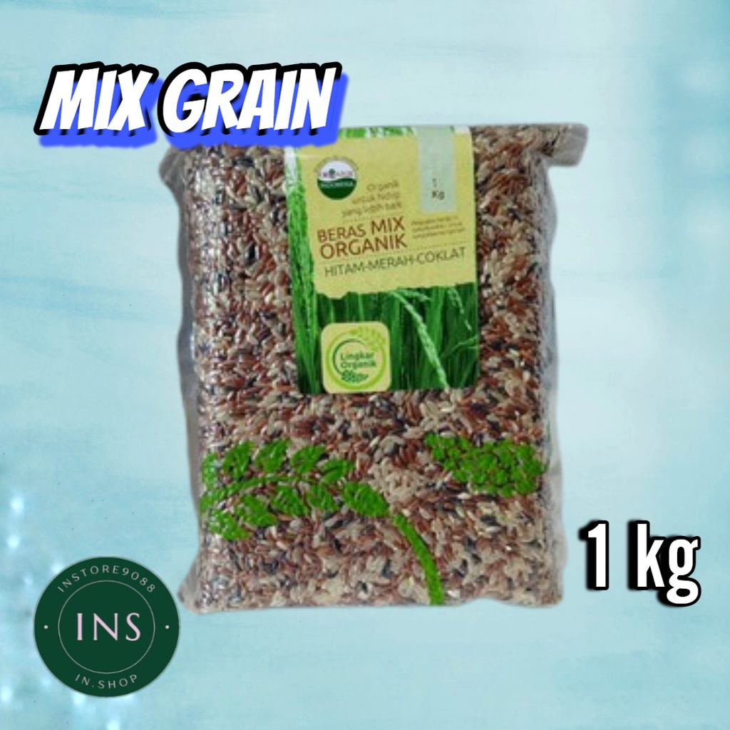 Jual Beras Mix Grain organik ( coklat, merah, hitam ) 1 kg lingkar ...