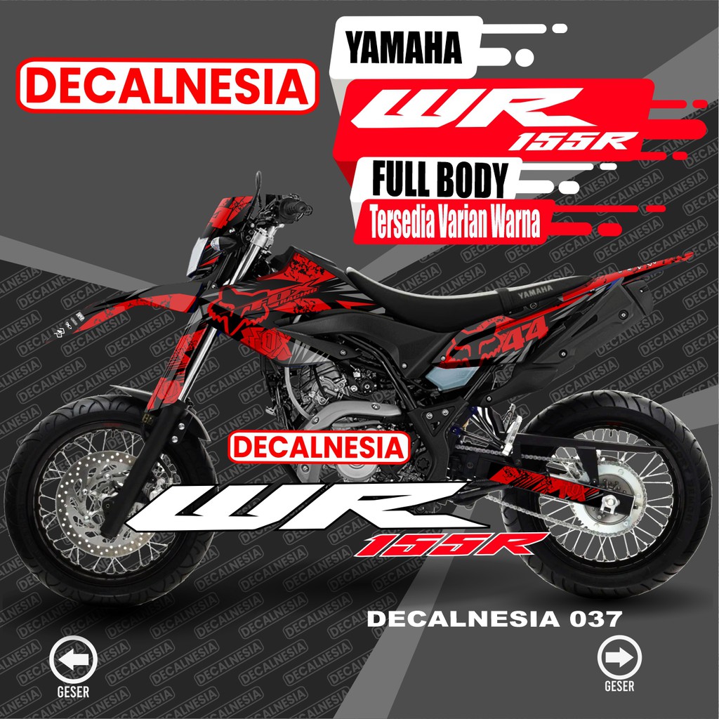 Jual Decal WR155 Full Body Variasi Decal WR Supermoto Aksesoris Stiker ...
