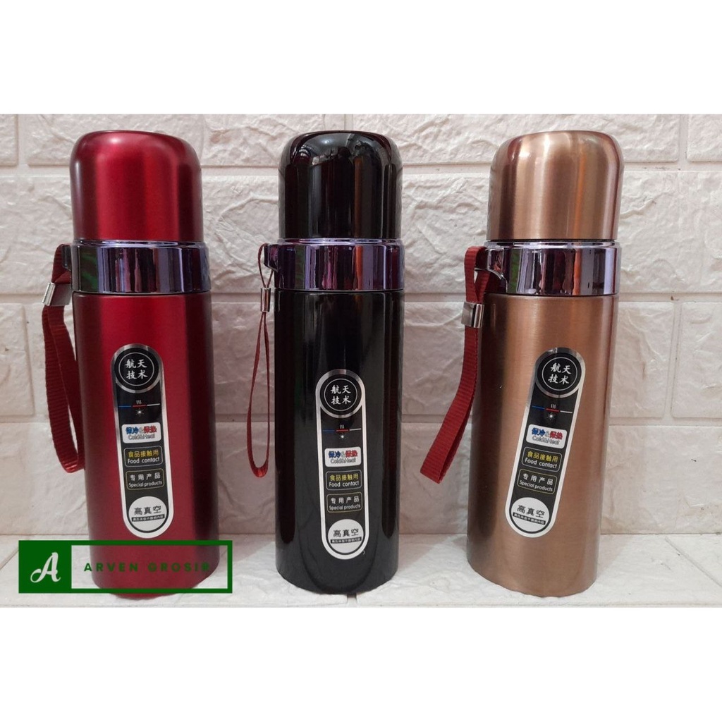 Jual THERMOS VACUM CUP TALI TERMOS POLOS STAINLESS STEEL 500 ML ...