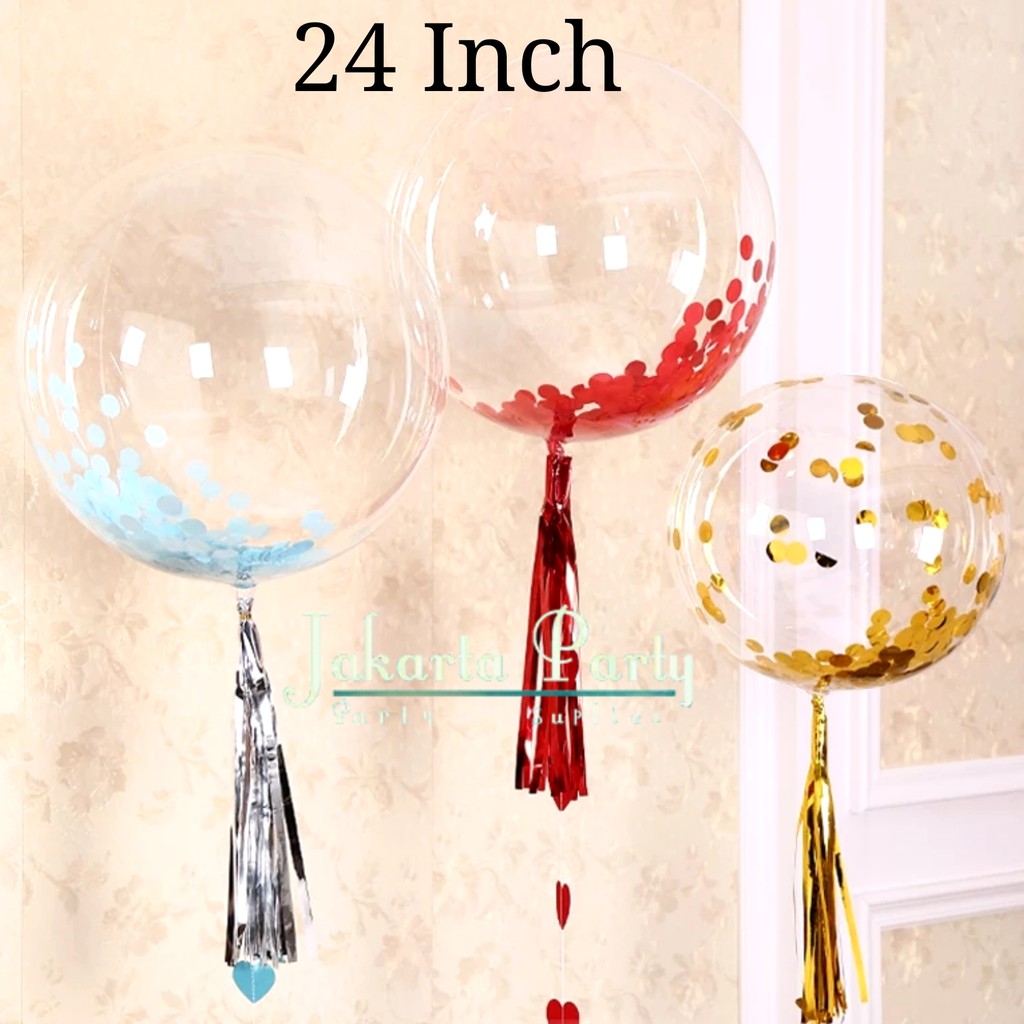 Jual Balon PVC 24 Inch / Balon Transparan PVC / Balon Transparant JUMBO ...