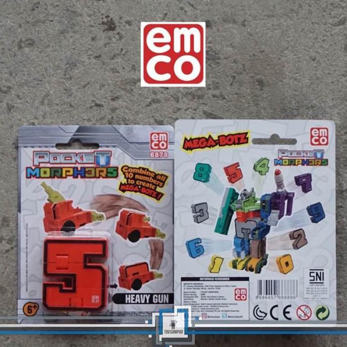 Jual Emco POCKET MORPHERS - Number 5 Robot Transformers Angka Combiner ...