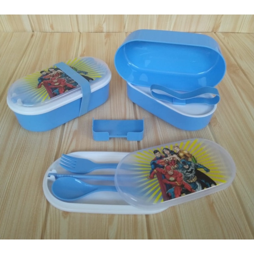 Jual KOTAK MAKAN 2 SUSUN KARAKTER dengan Karet Pengikat / KOTAK BEKAL TEMPAT MAKAN ANAK KARAKTER ...