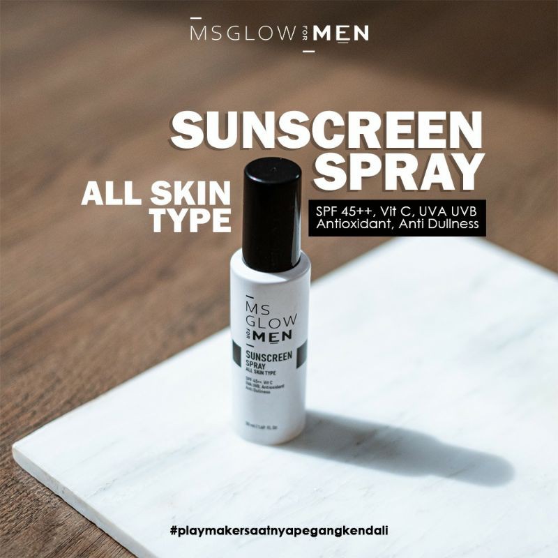 Jual Ms Glow For Men Sunscreen Spray 50 ml | Shopee Indonesia