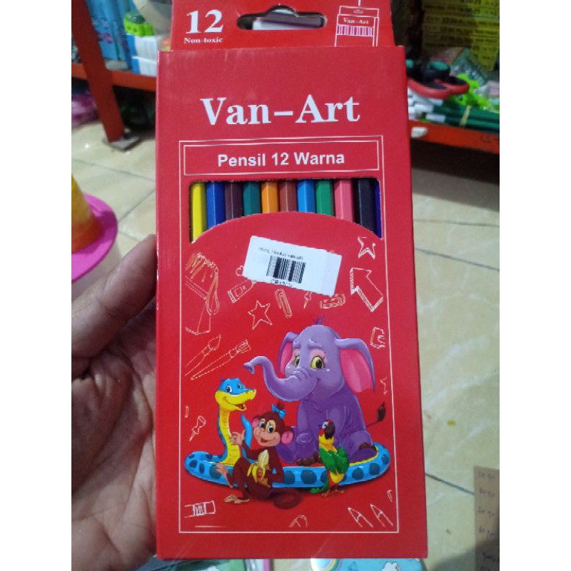 Jual (90gr) 1pak pensil 12 warna PANJANG | Shopee Indonesia