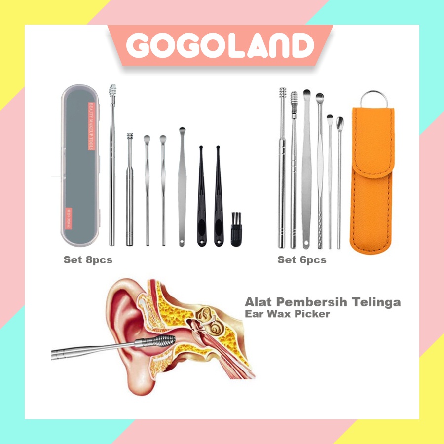 Jual ⭐Gogoland⭐ Alat Pembersih Telinga Korek Kuping Ear Wax Picker 6pcs ...