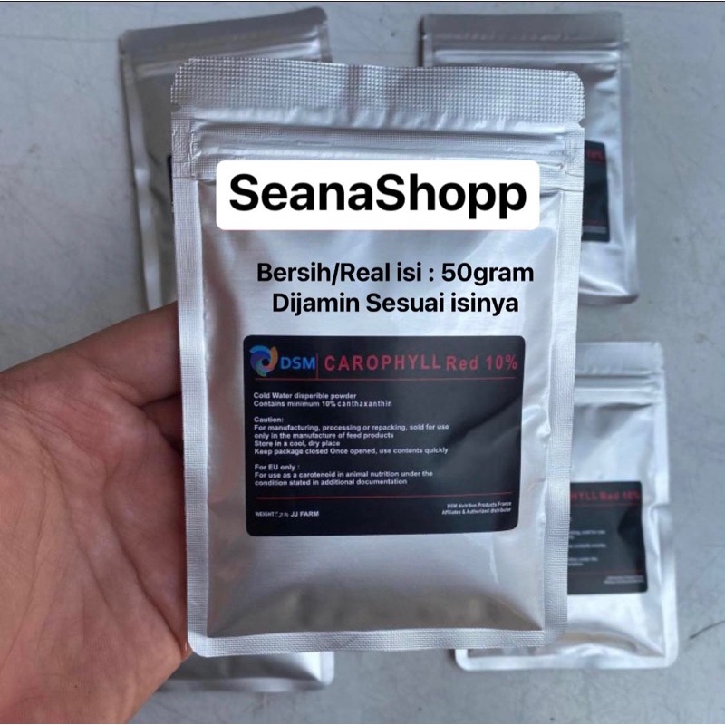 Jual Carophyll Red DSM France Original 50gram Pewarna Ikan Hias Louhan ...