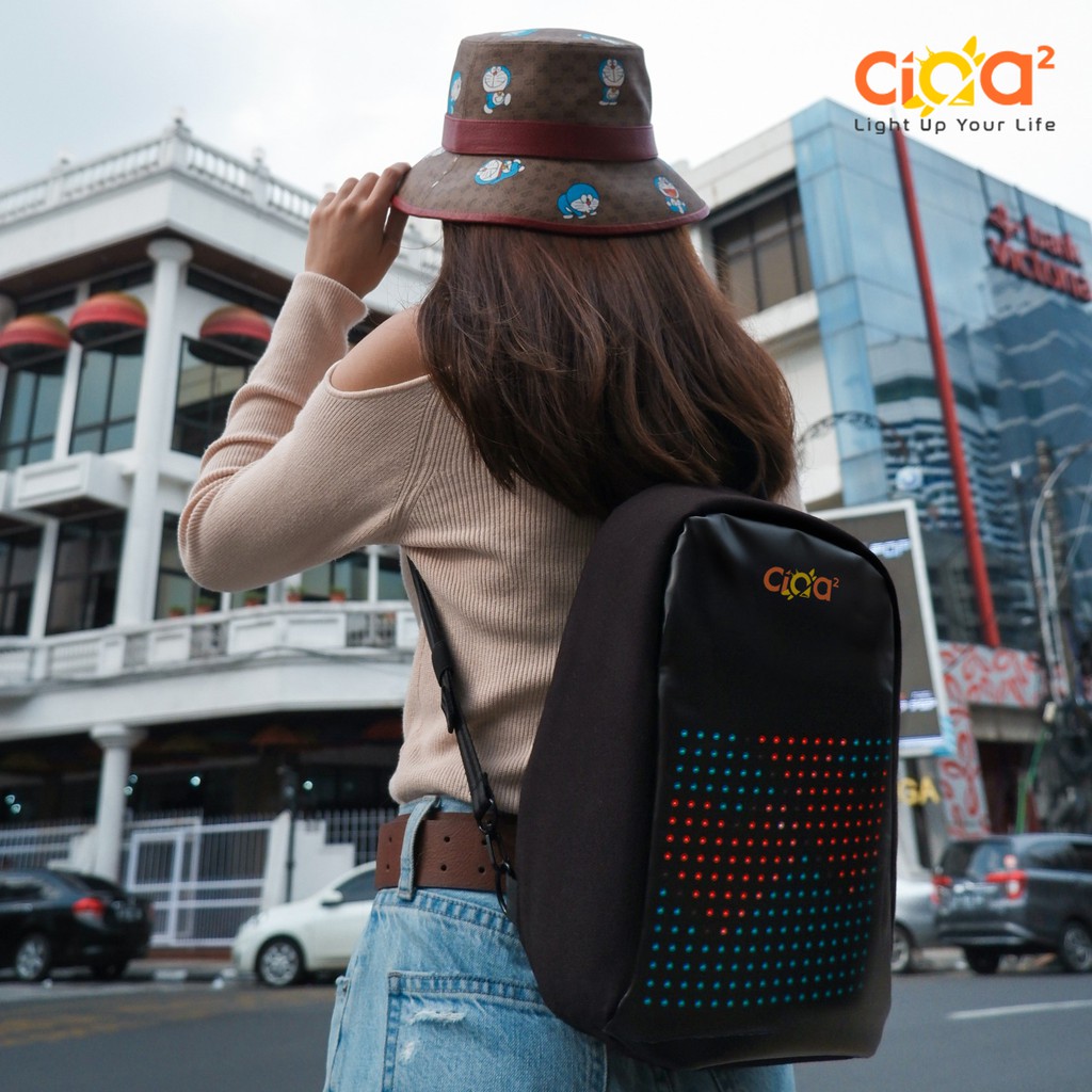 Jual Ciqa2 - Smart LED Pixel Art Backpack - Tas Ransel Pintar Wanita ...