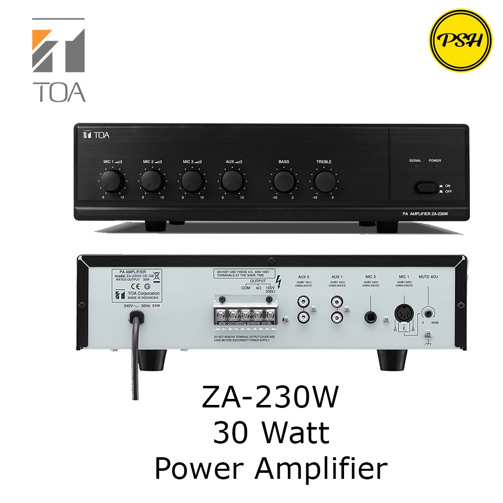 Jual TOA ZA-230W ZA-230 ZA230 Power Amplifier 30W 30 Watt 100V 4 Ohm ...