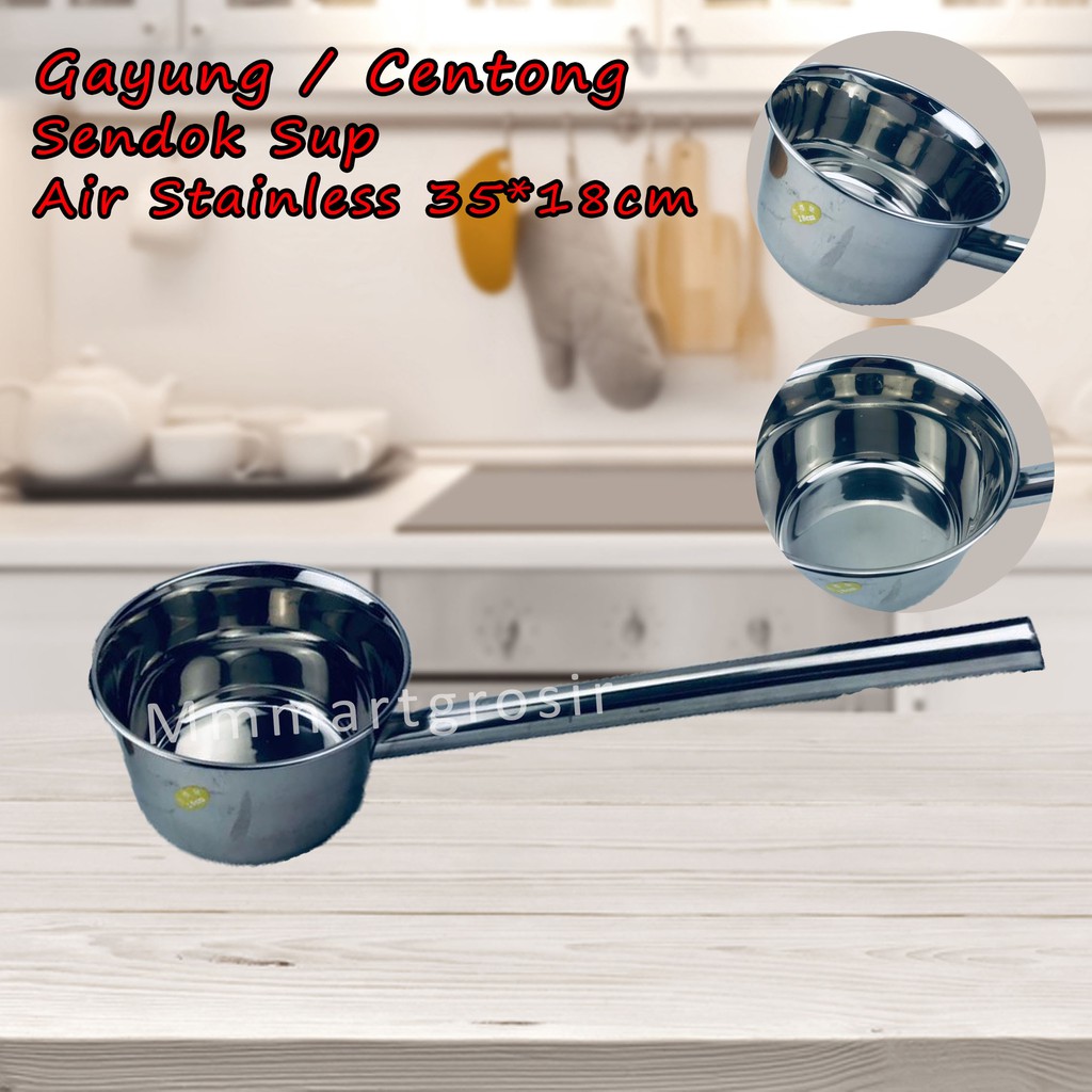 Jual Gayung / Centong / Sendok Sup / Kuah / Air Stainless / 35*18cm ...