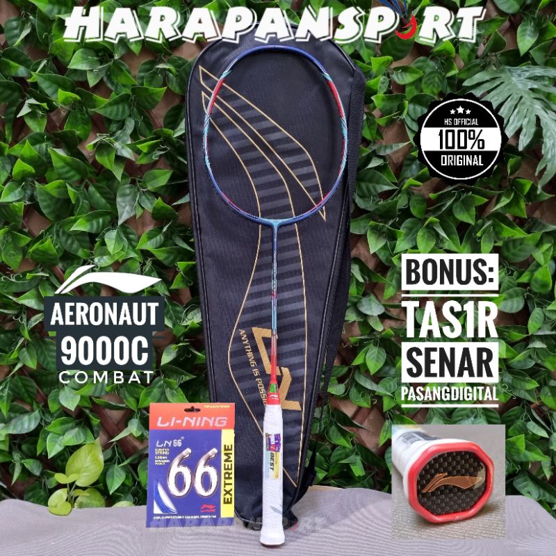 Jual RAKET BADMINTON LINING AERONAUT 9000C COMBAT 9000 C ORIGINAL 100% ...